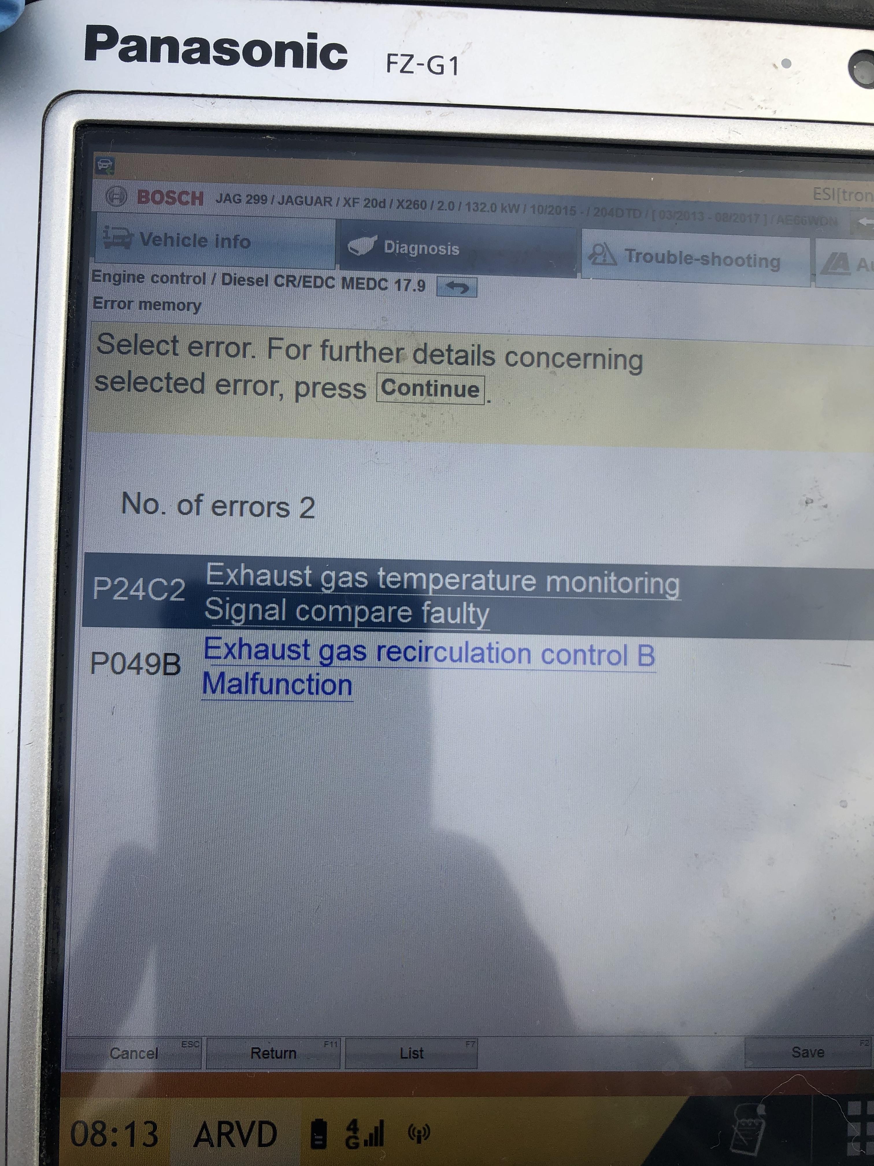 Fault codes - Jaguar XF Club - Jaguar Owners Club
